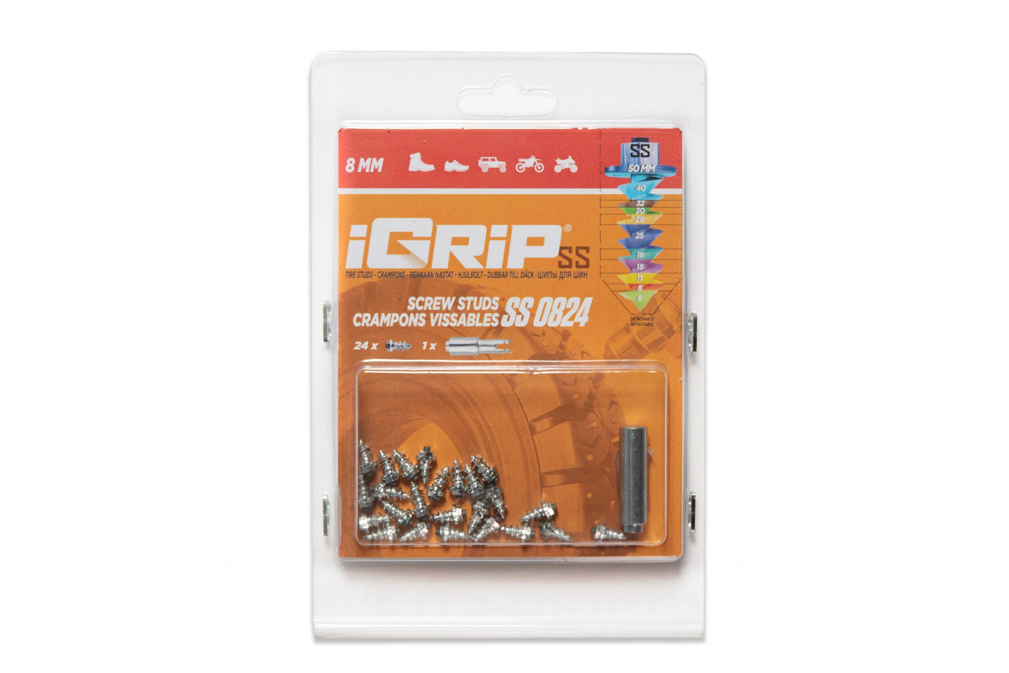 SS-08 iGrip Shouldered Tire Studs 8mm – Durable Ice Traction Grip ...