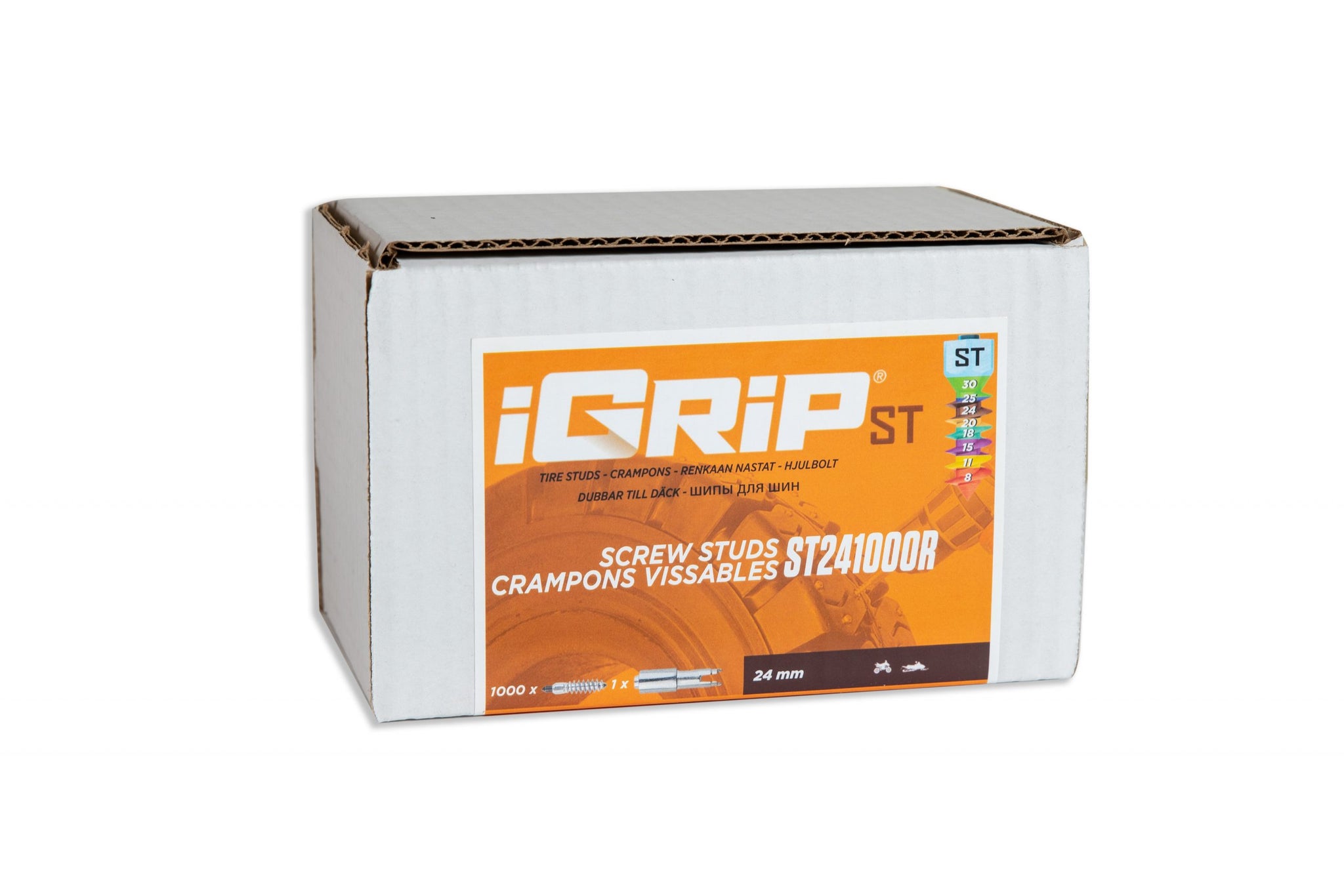 ST-24R iGrip Standard Racing Studs 24mm – Ultimate Ice Traction – iGrip ...
